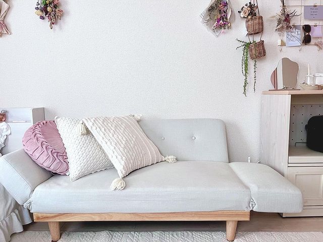 [幅130] 2人掛けソファ ソファベッド 天然木脚 ファブリック | 【公式】LOWYA(ロウヤ) 家具･インテリアのオンライン通販